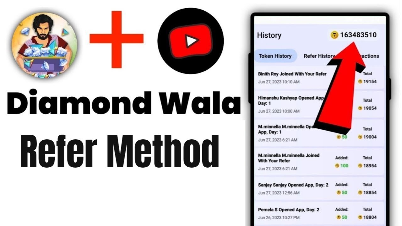 Diamond Wala App Unlimited Refer Trick 🤑 || how to get unlimited coins in diamond wala app - YouTube