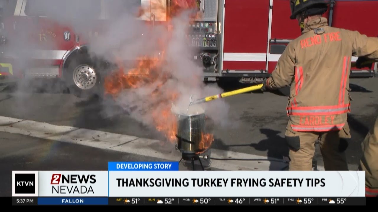 Thanksgiving turkey frying safety tips - YouTube