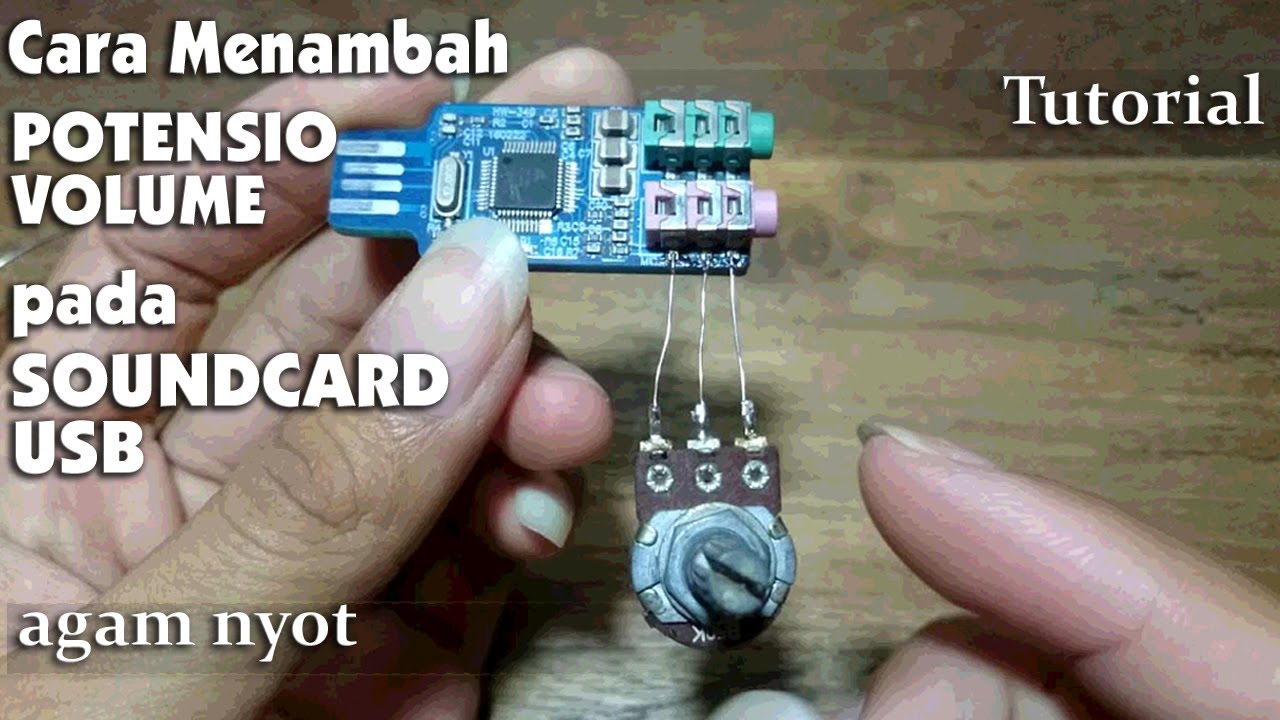 Pasang Potensio Volume di Soundcard USB - YouTube