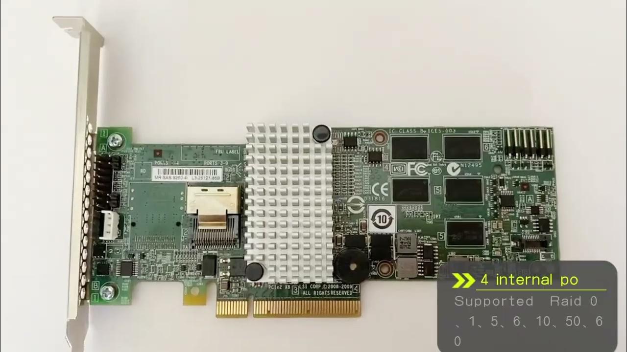 LSI 9260-4i LSI00197 sas array card Megaraid LSI raids LSIiBBU08 - YouTube