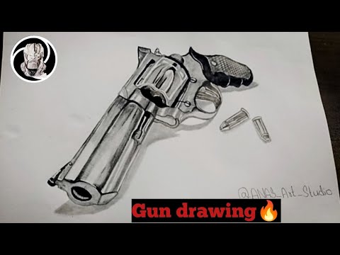 Draw a realistic gun drawing 🔥 #sketch#art #realisticdrawing ...