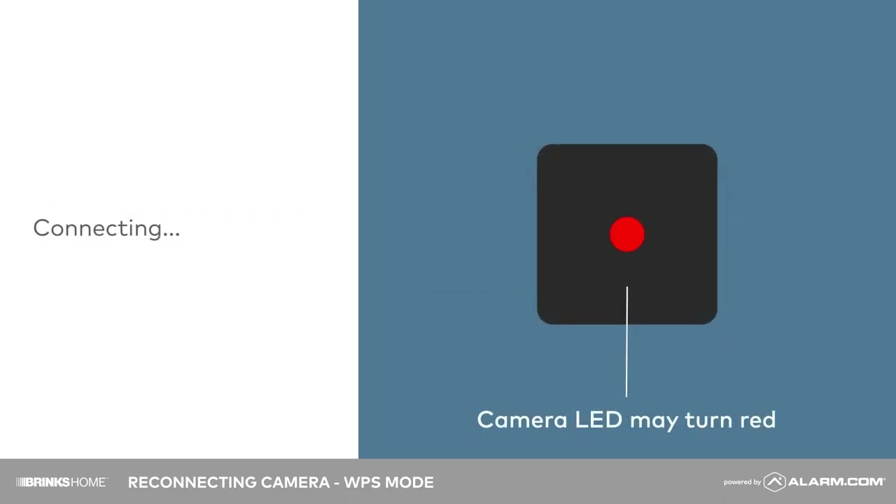 Brinks Home Wi-Fi Camera - Reconnecting to Wi-Fi Network using WPS Mode ...