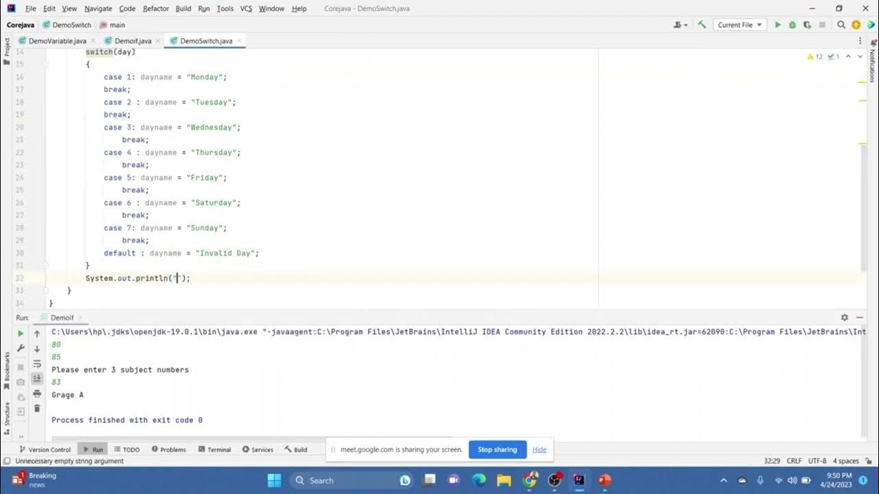 Switch Case Statement in Java , Java Complete Course - YouTube