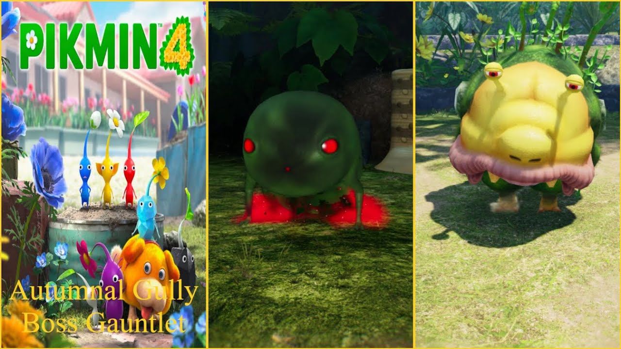 Pikmin 4 - Autumnal Gully Boss Gauntlet - YouTube