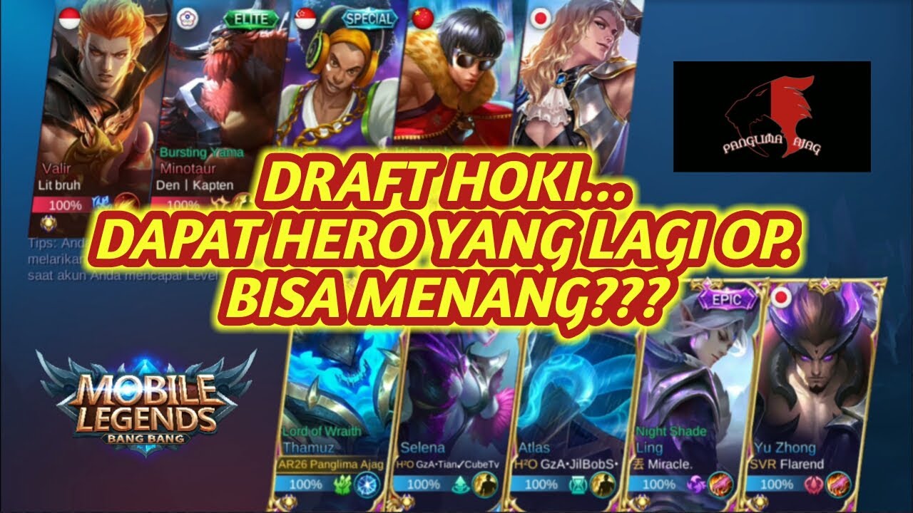 DRAFT HOKI... DAPAT HERO YANG LAGI OP. BISA MENANG??? - YouTube