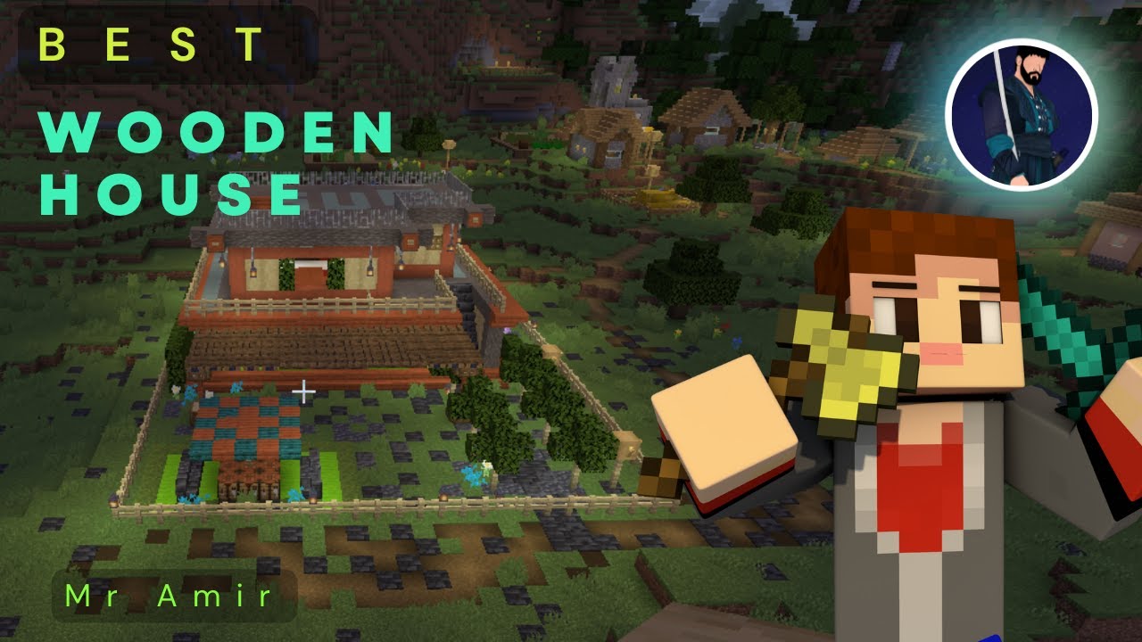 Minecraft || Build wooden house in minecraft || House Tutorial || Mr ...
