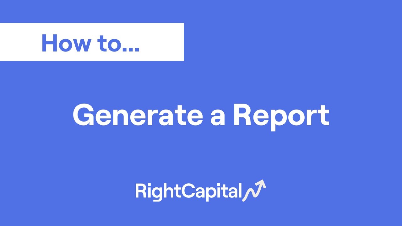 How To Generate a Report - YouTube