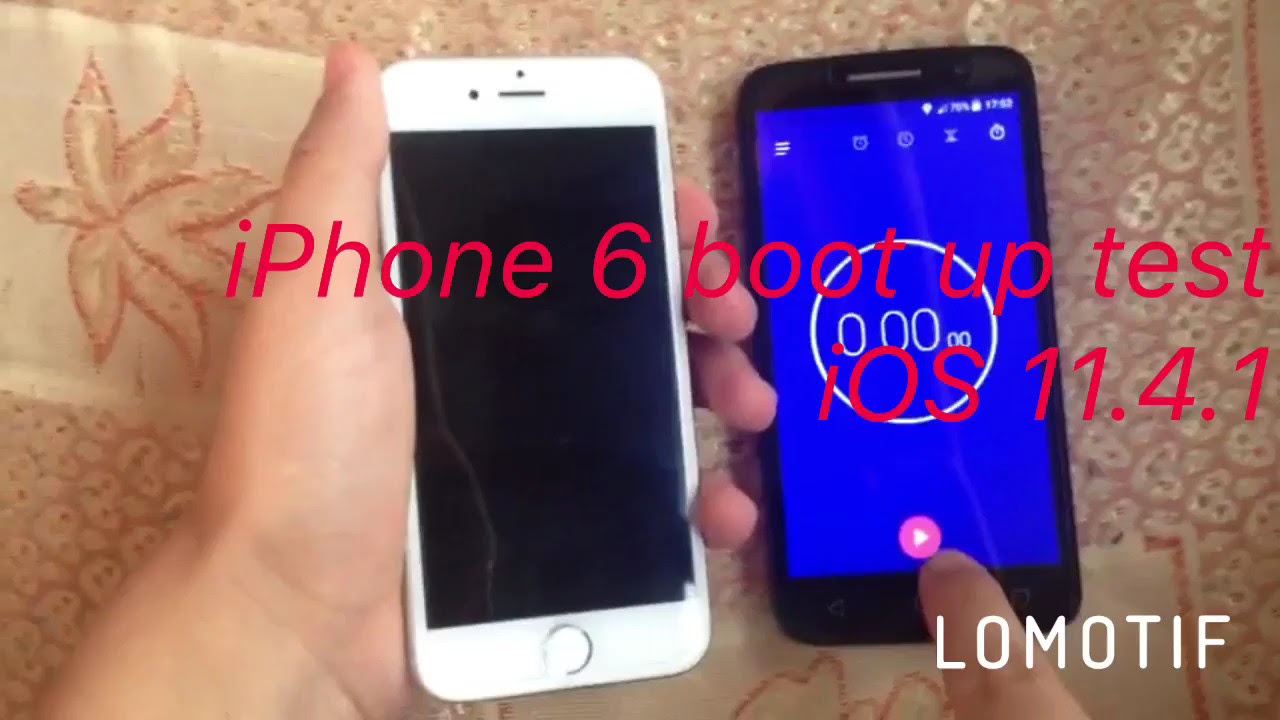 iPhone 6 boot up test, iOS 11.4.1 - YouTube