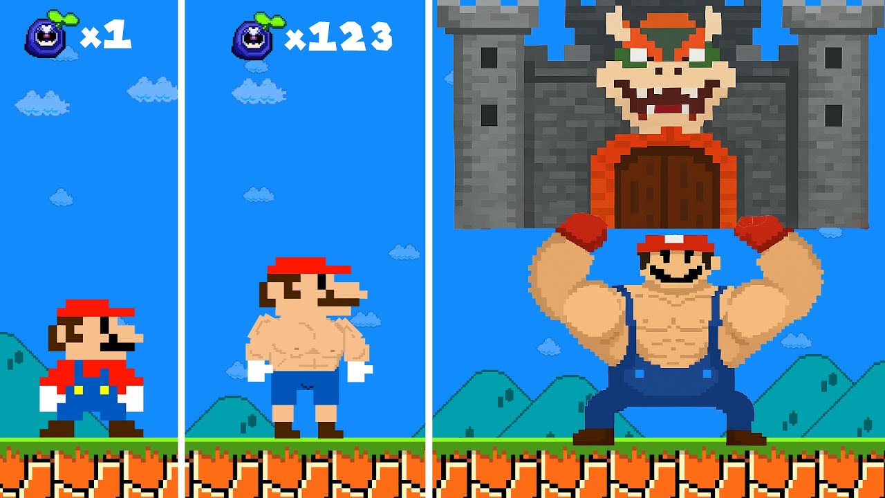 The Strongest Mario You've Ever Seen with 1.000.000 Seed Powerups ...