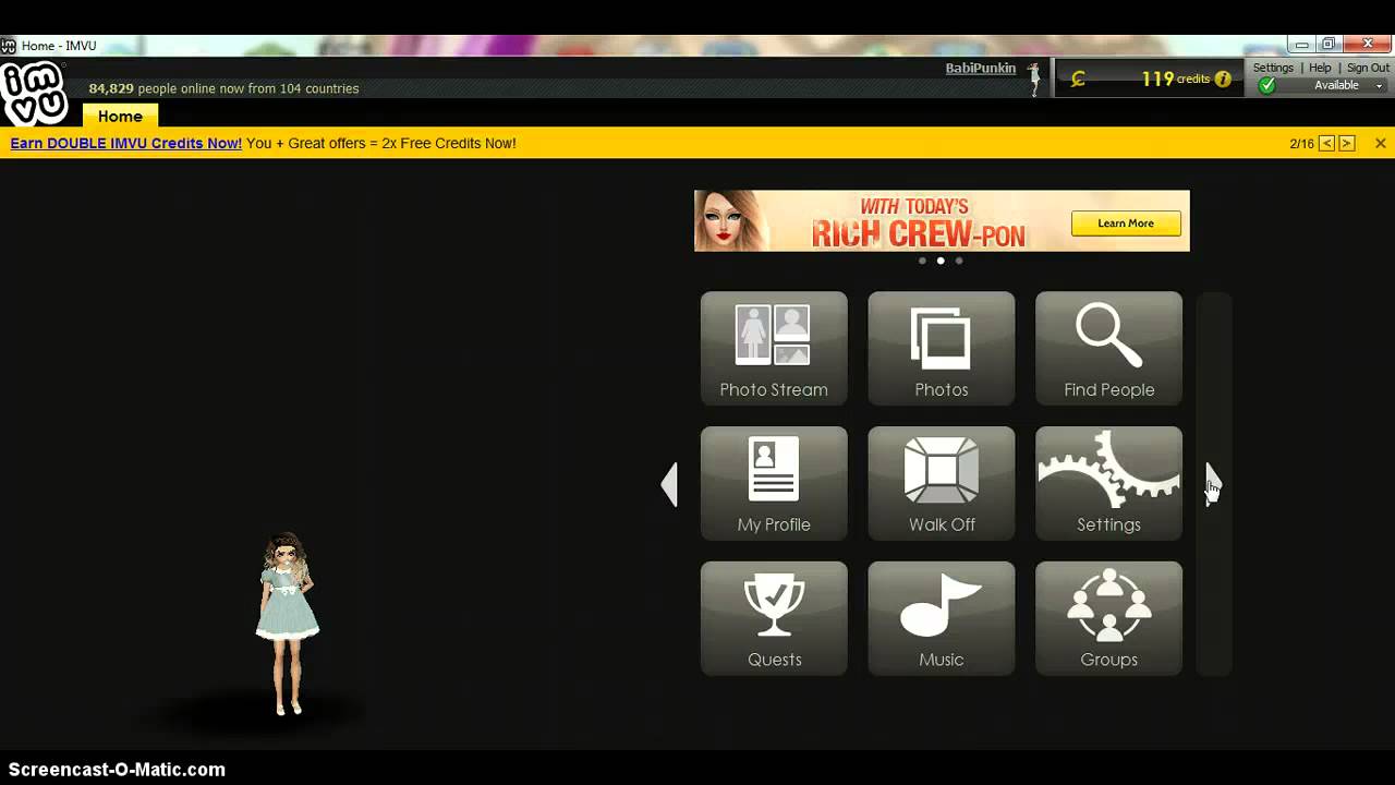 IMVU New Account :D - YouTube