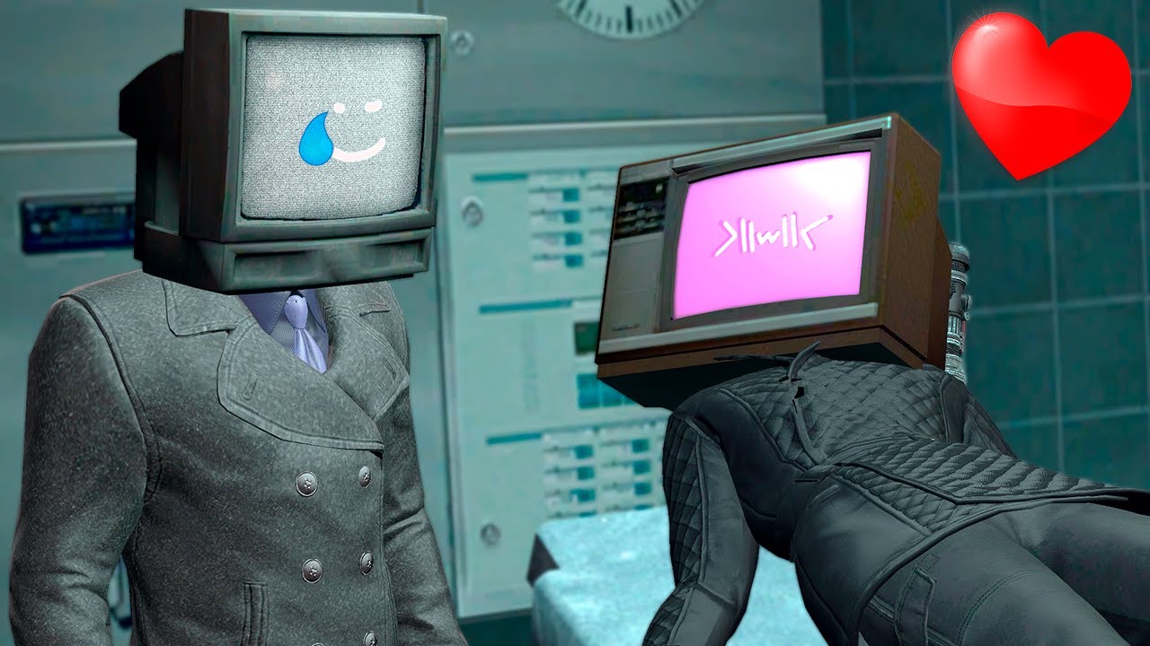 New Tv Woman And Tv Man Love Story In Coffee Shop Tv Man Saves Tv Woman In Garrys Mod Youtube