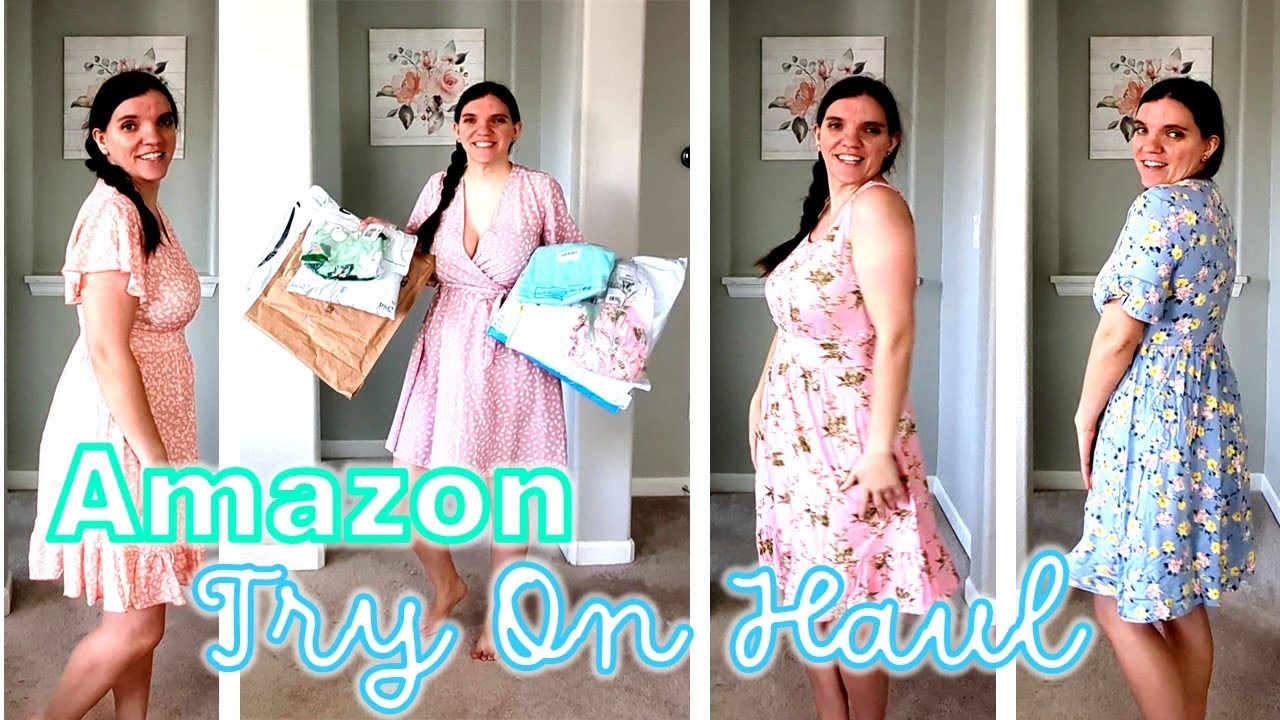 Try on Haul | Amazon Summer Dresses #tryon - YouTube