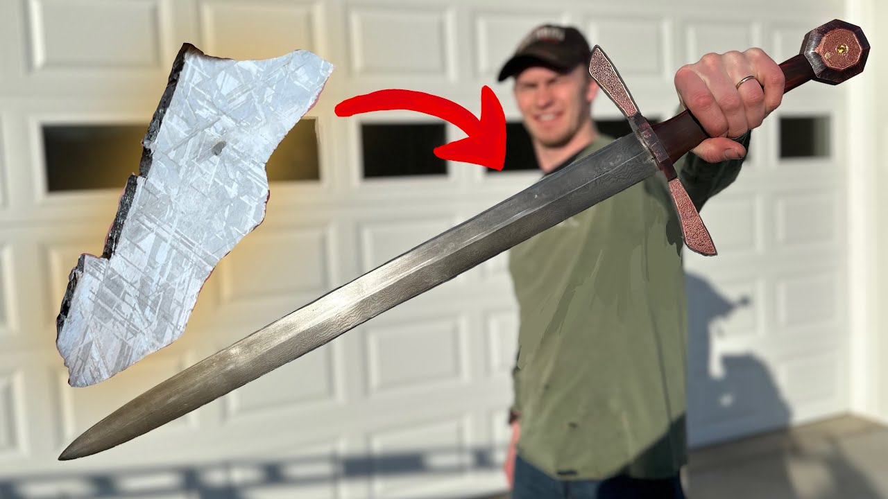Making A Meteorite Damascus Sword - YouTube