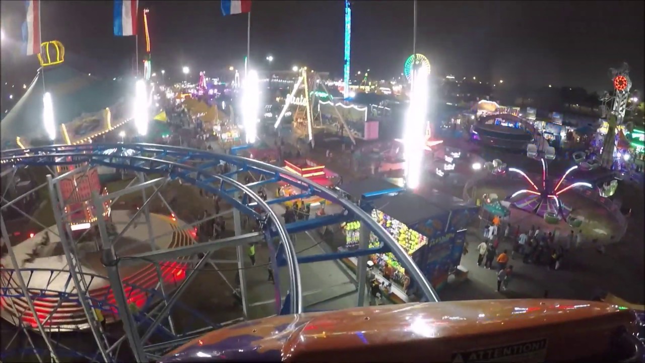 Super Cyclone Coaster Night POV - Florida State Fair - Wade Shows ...