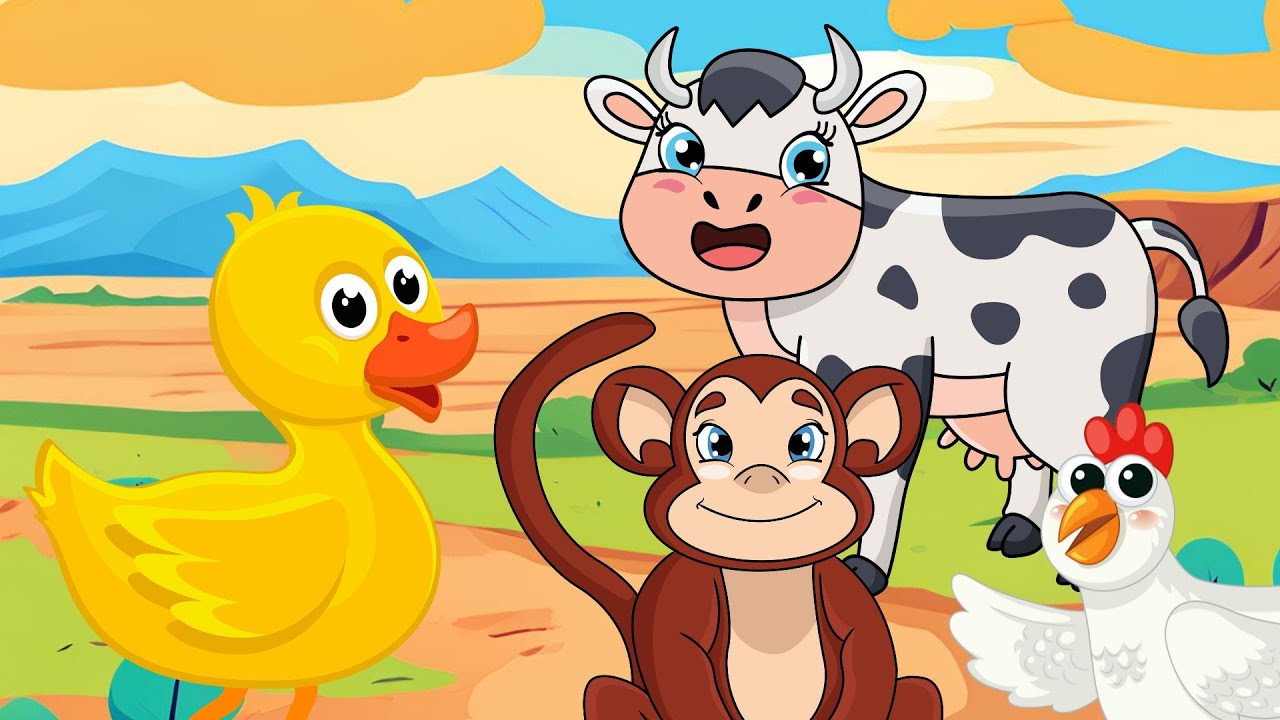 Animal Sounds Song | Best Animal Song | Cute Animals and Pets : Cow ...