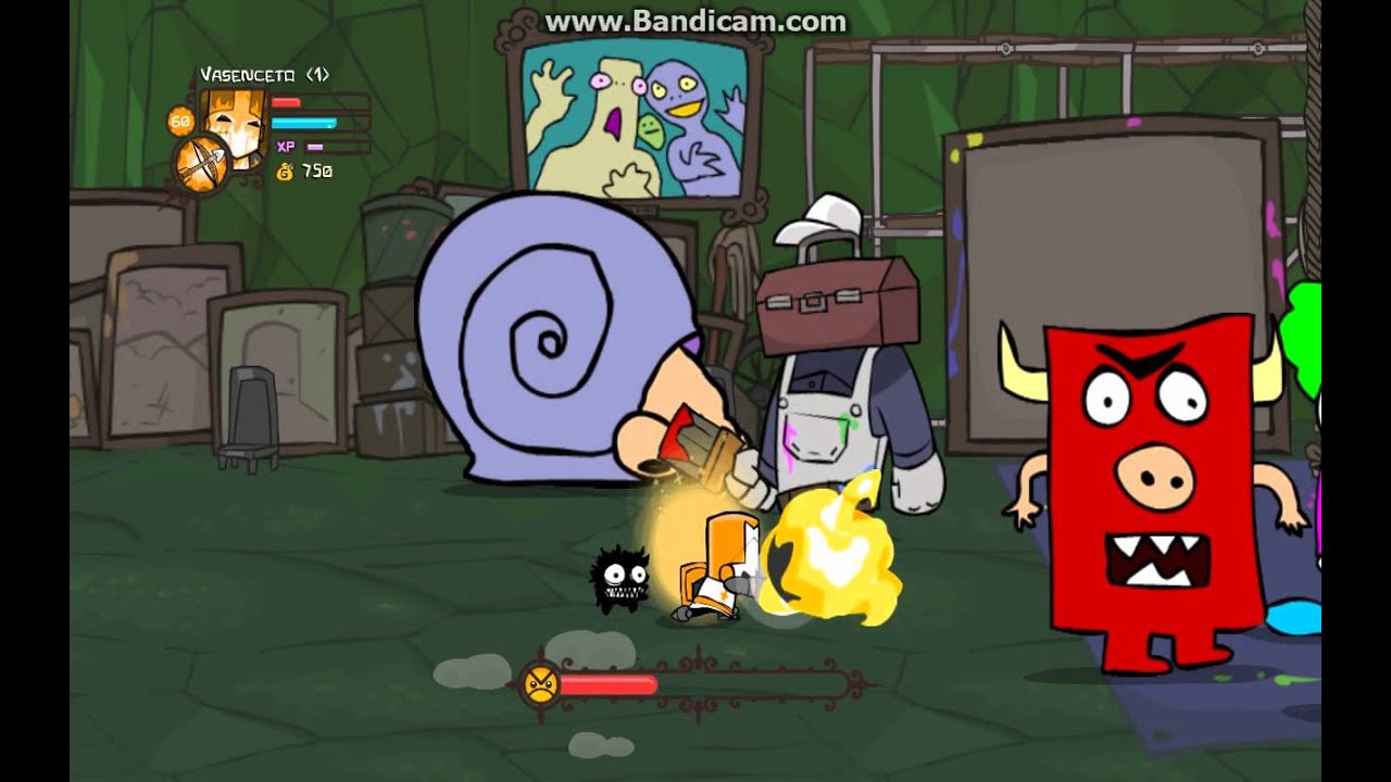 Castle Crashers Painter Boss - YouTube