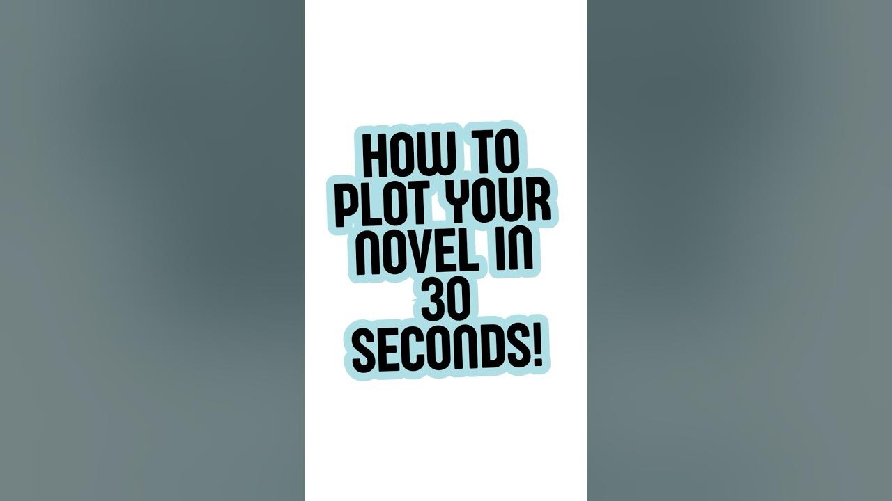 How to Plot Your Novel Fast! - YouTube