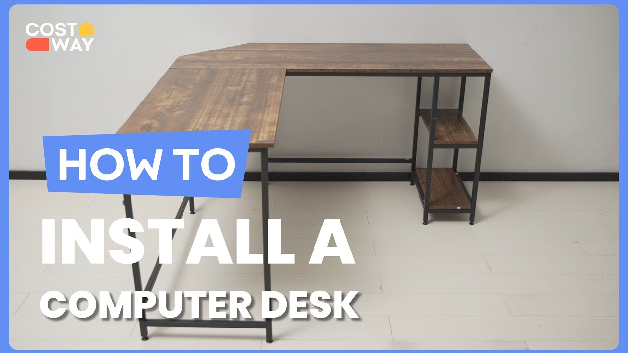 How to install the L-Shaped Corner Computer Desk | HW61782 #costway # ...