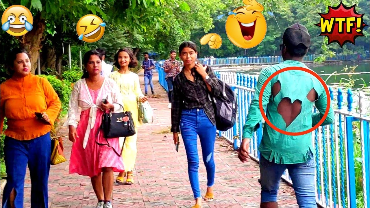 My life my style 😂 Fata hua t-shirt prank on public - YouTube