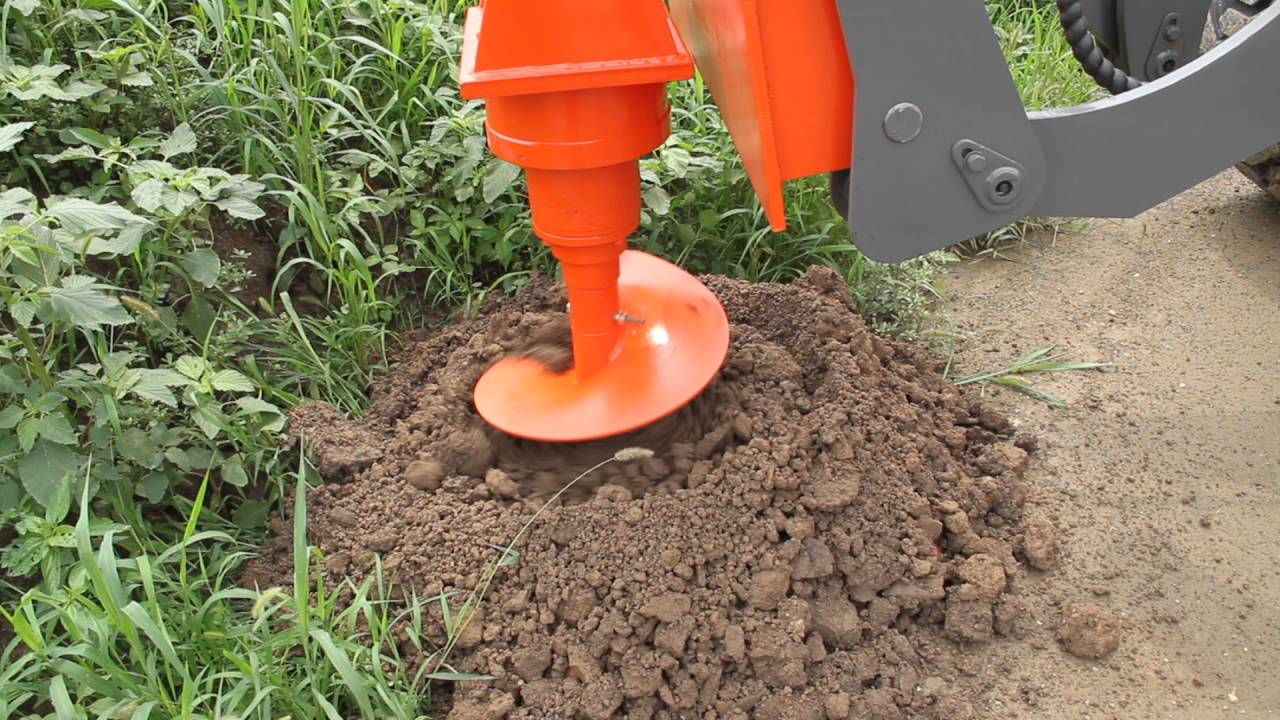 Everun small wheel loader with Auger - YouTube