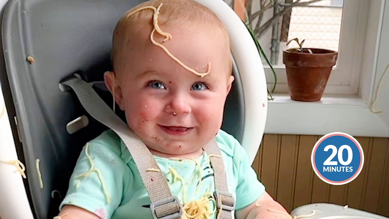 Adorable Baby's Spaghetti Mishap & More Hilarious Kids Eating! - YouTube