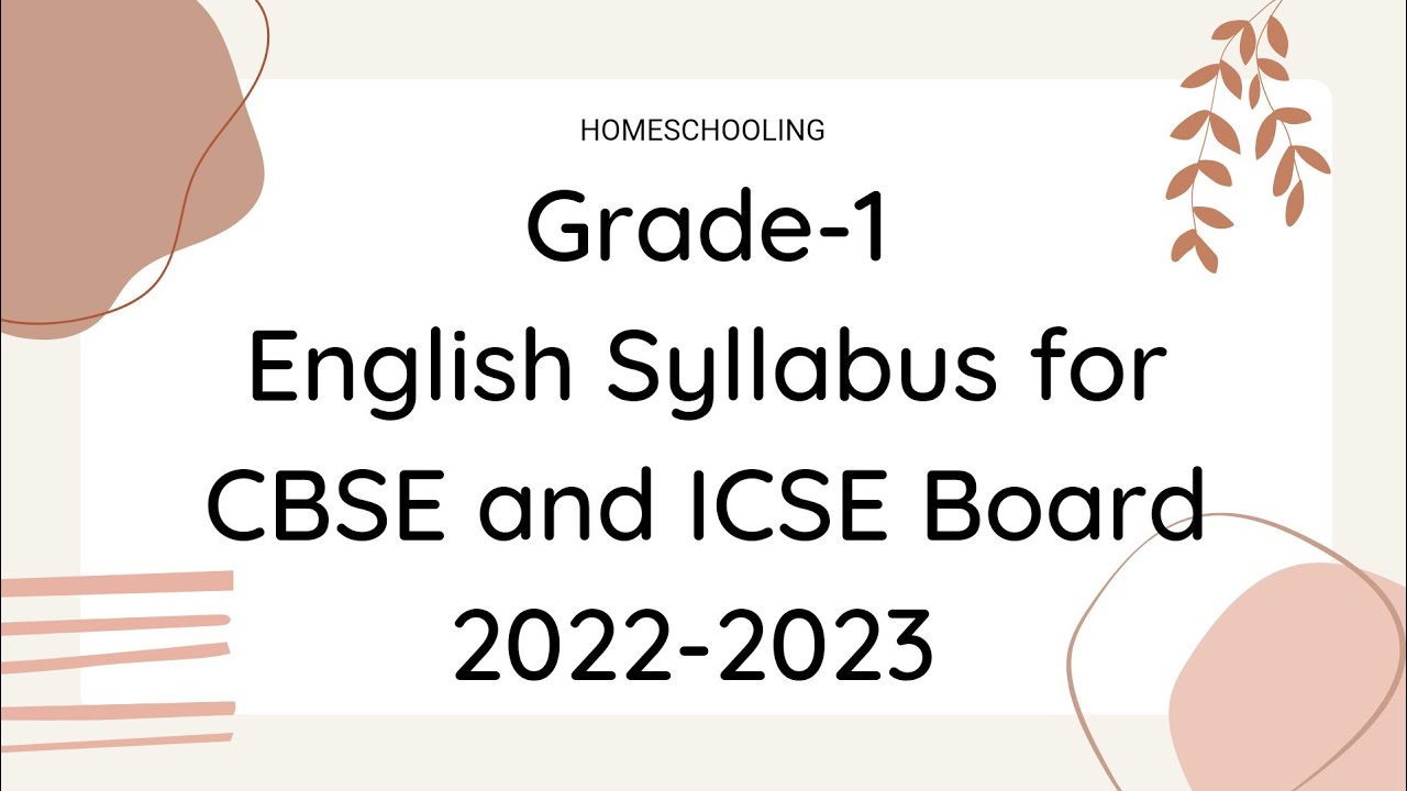 Grade 1 English Syllabus 2022 23 For CBSE ICSE And State Boards Class Grade 1 English Syllabus 2022 23 For CBSE ICSE And State Boards Class