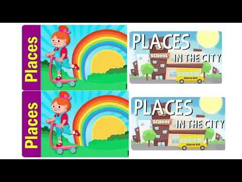 Places in a city |English Educational Video | Flashcards for kids ...