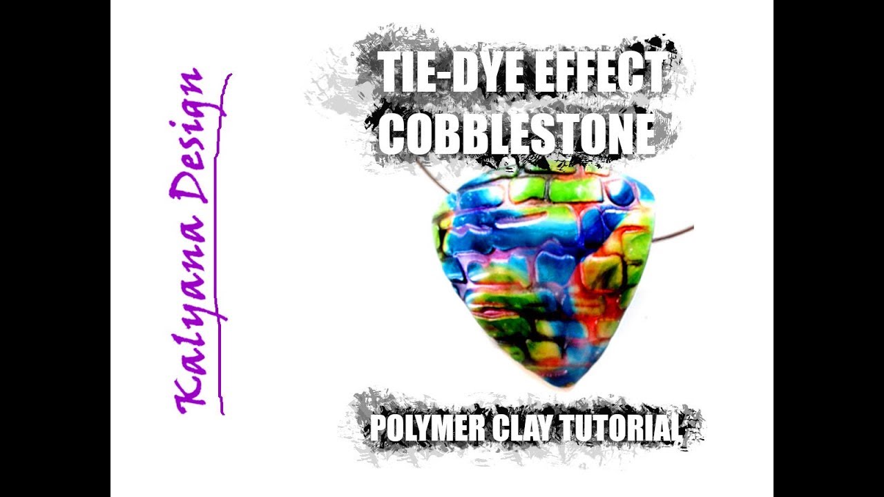 Tie-dye prismatic cobblestone effect - polymer clay tutorial 265 - YouTube