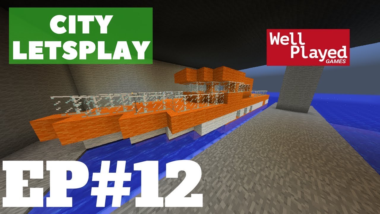 Minecraft Rescue Boat + Dock Building! City Letsplay Ep12 - YouTube