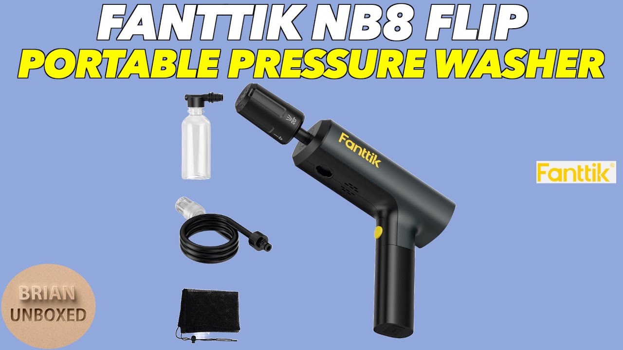Fanttik NB8 Flip Portable Pressure Washer - Review - YouTube