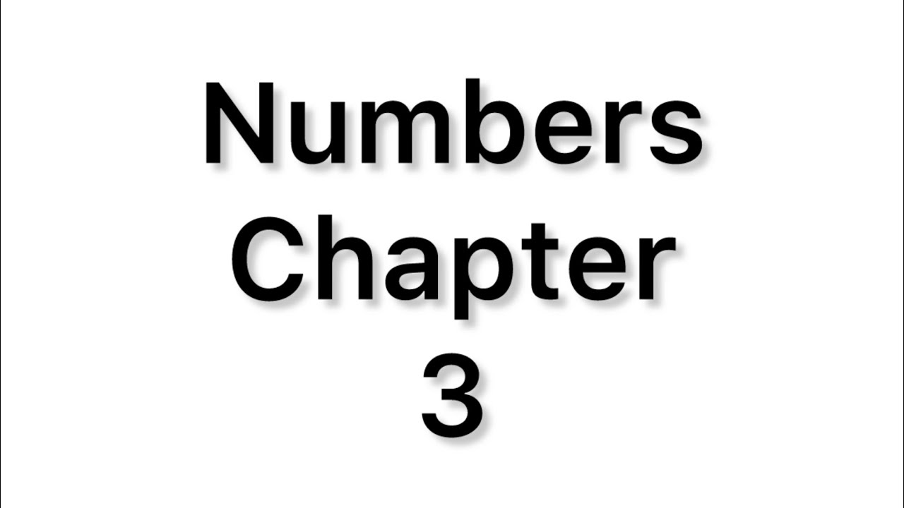 Numbers Chapter 3 - YouTube