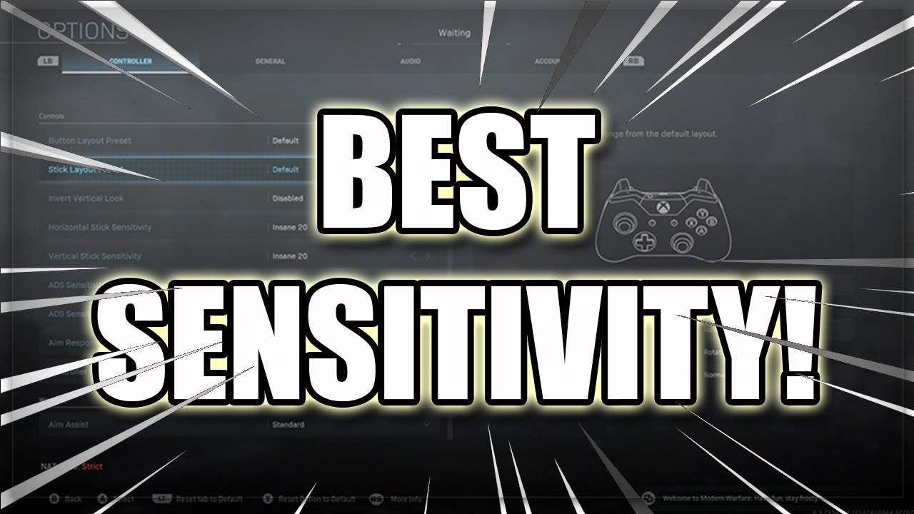 BEST SENSITIVITY FOR MODERN WARFARE CONTROLLER PLAYERS! - YouTube