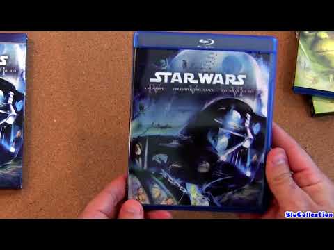 Star Wars blu ray Trilogy Prequel and Complete Saga uboxing review comparison