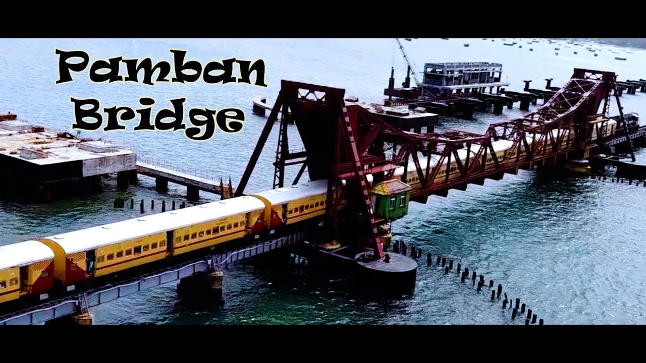 Pamban Bridge ||Nature Vedio || Travel Vedio || Train on Pamban bridge ...