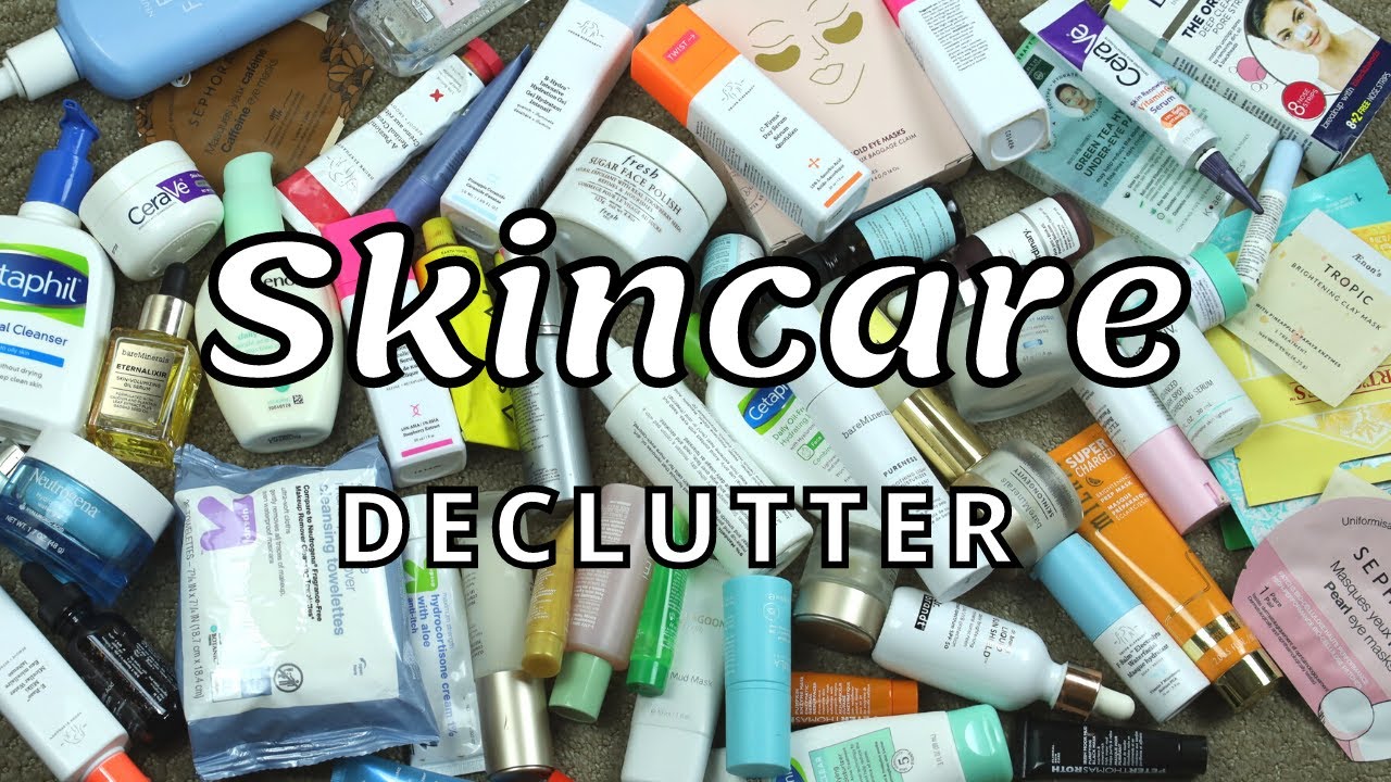 Skincare DECLUTTER 2021 // Decluttering my SKINCARE Collection ...