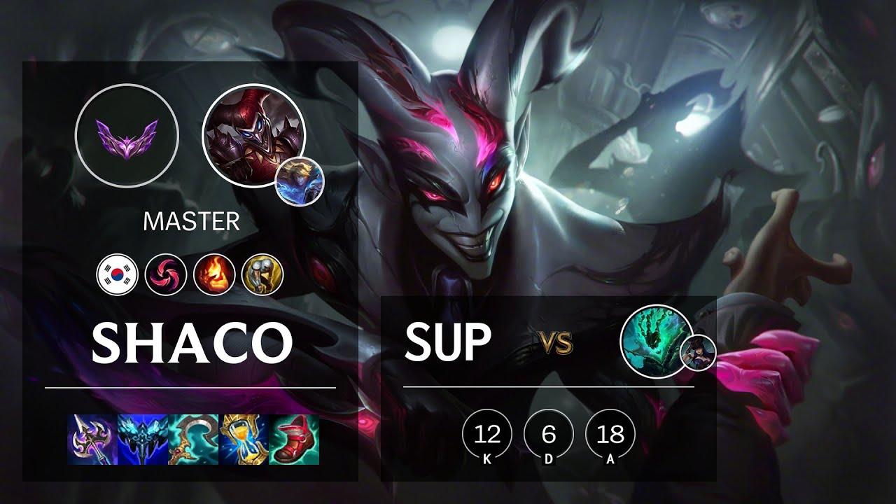 Shaco Support vs Thresh - KR Master Patch 12.1 - YouTube
