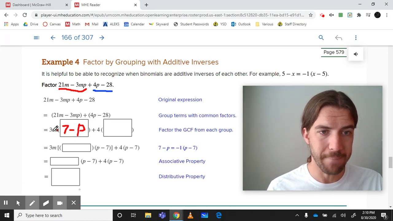 A-3) Example #4 - Factor by Grouping with Additive Inverses - YouTube