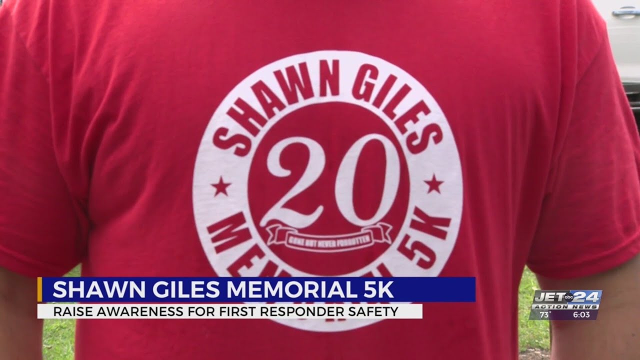 100-plus runners show up for first Shawn Giles memorial 5K - YouTube
