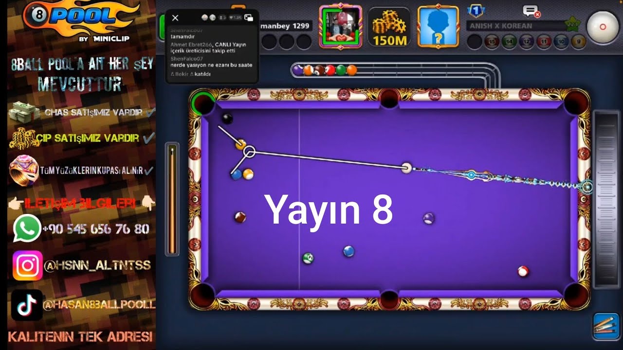 8 Ball Pool Yayın 8 (150m) Venice - YouTube