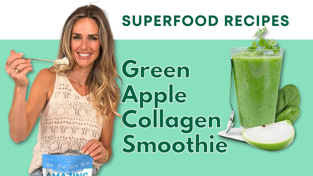 Green Apple Collagen Smoothie Recipe - YouTube