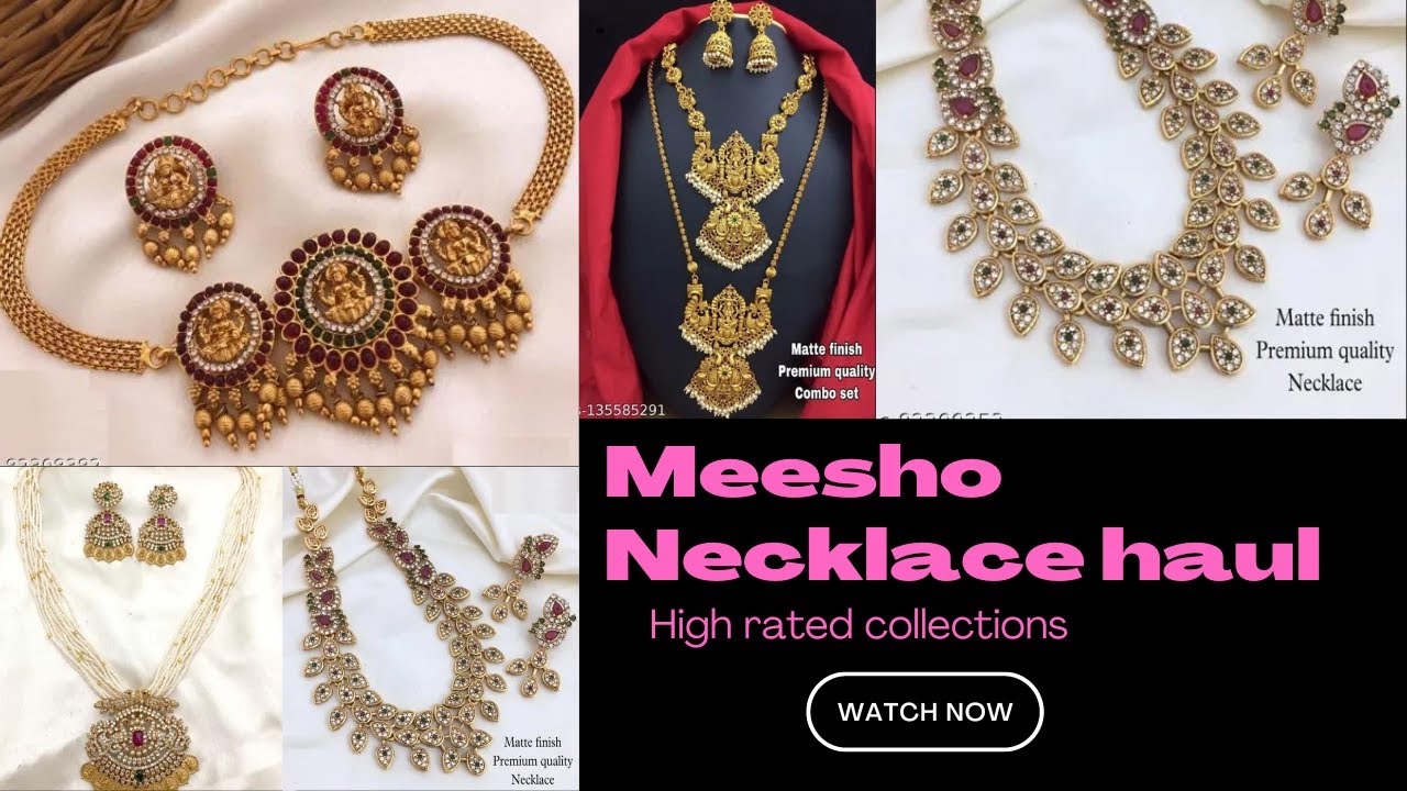 Meesho Necklace Haul - YouTube