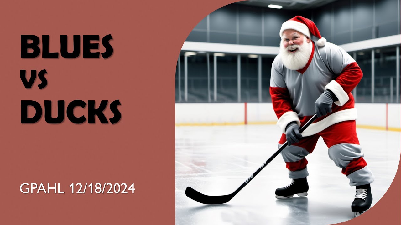 Ghost Pirates Ice - Blues VS Ducks 12/18/2024 - Over 40 Division - YouTube