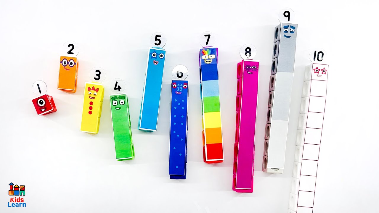 Diy Numberblocks With Mathlink Learn To Count Number Song 1 10 Counting Up Learning Blocks