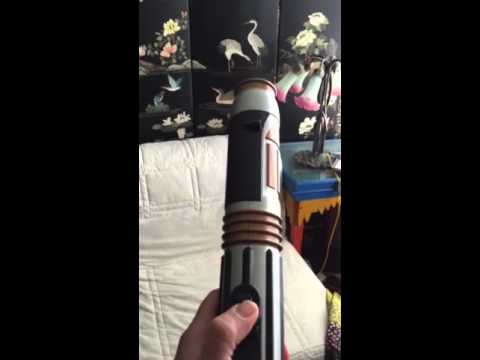 Star Wars Lightsaber Hasbro 2008 Mace Windu Spring Loaded Lights ...
