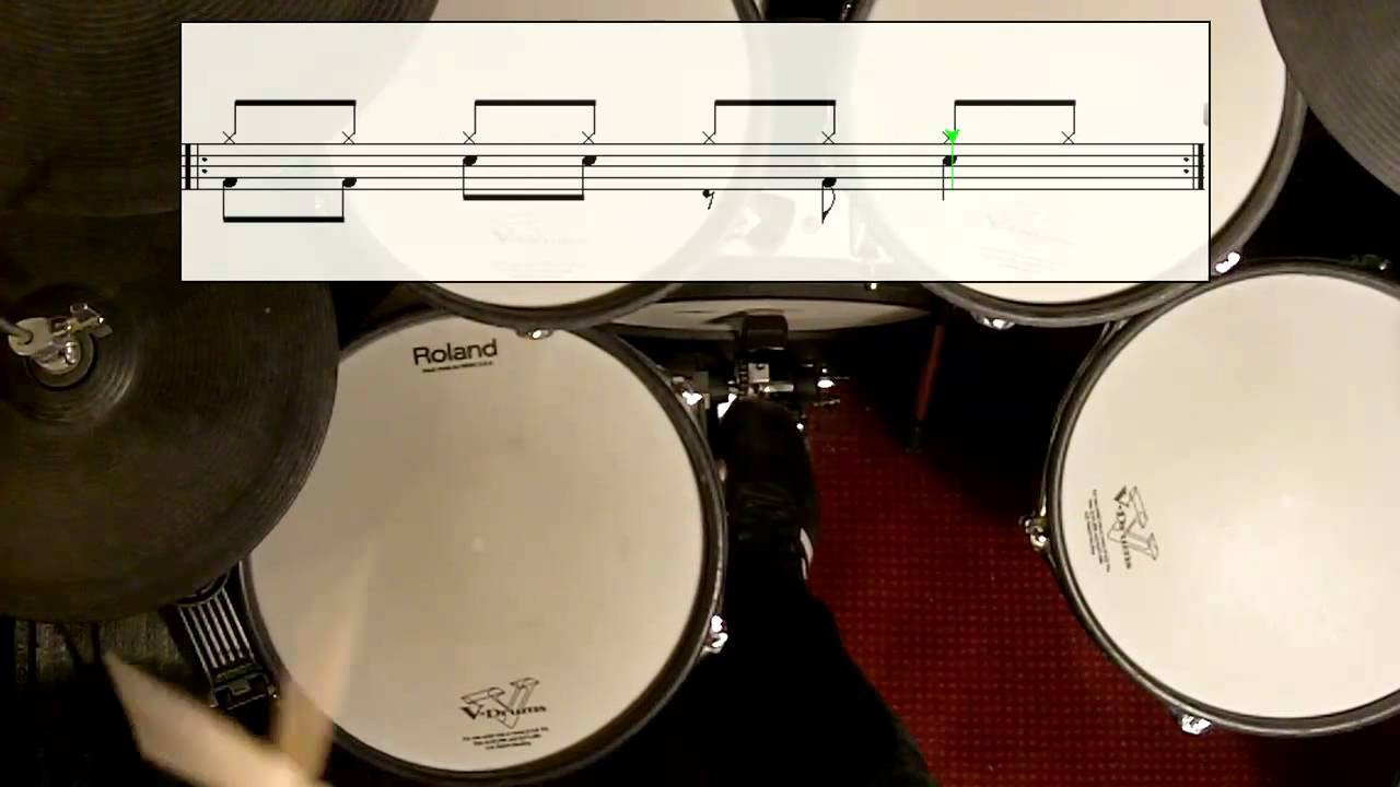 Easy Rock Pop Drum Groove #4 (watch & learn) - YouTube