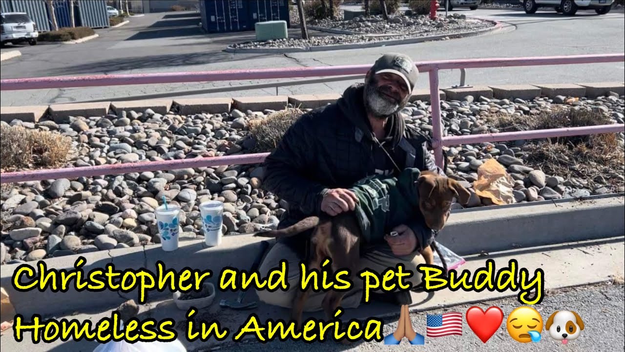 73rd: Helping a homeless man and his pet Buddy ️🙏🏽God Bless you both ...