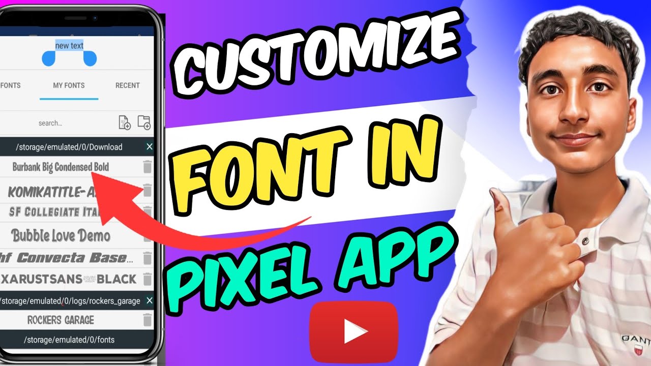 customise font add in pixel app to make a viral thumbnail #trending # ...