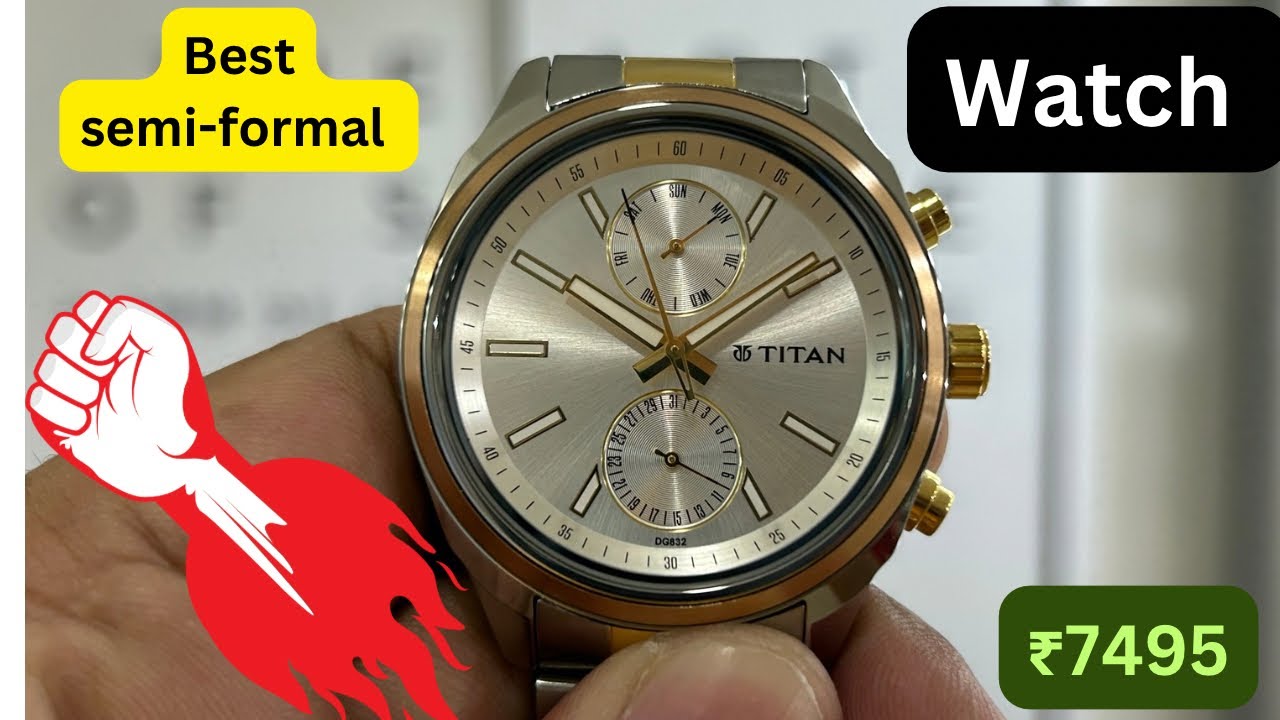 Best selling Semi-Formal watch|Titan men’s watch|multifunctionTwo-Tone ...