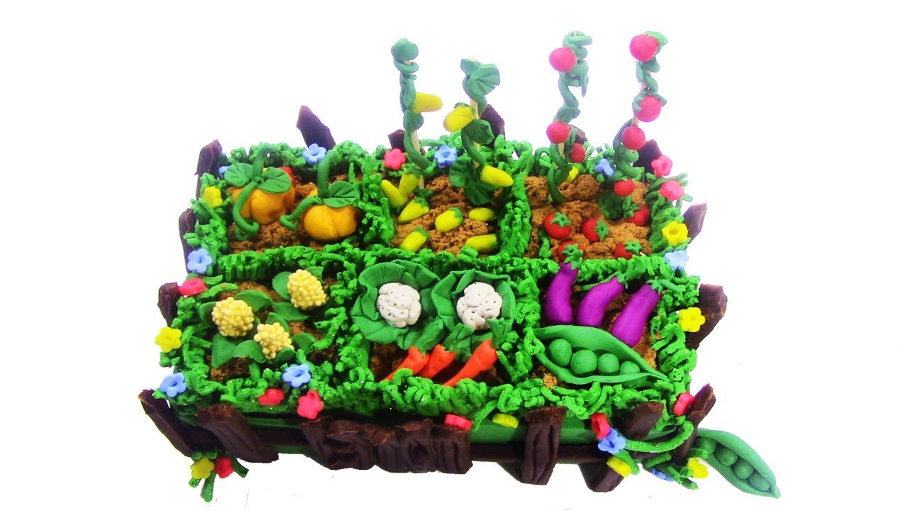 How To Make Vegetable Garden with PlayDoh - DIY Vegetable Garden Tomato ...