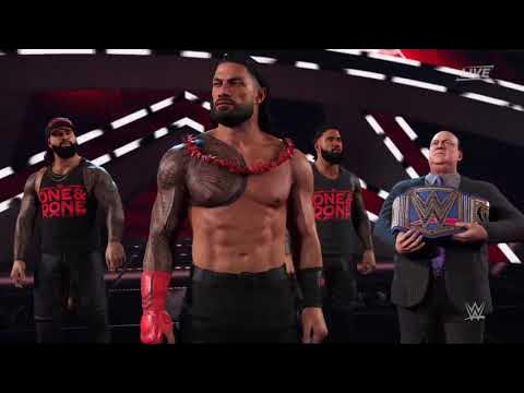 WrestleMania 38 "Sunday" (Match 9) Roman Reigns vs Brock Lesnar "Title Unification Match" - YouTube